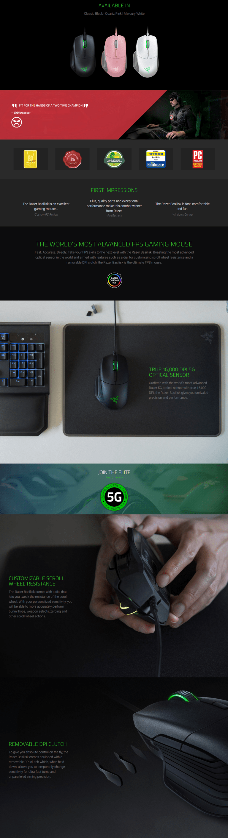 RAZER BASILISK QUARTZ