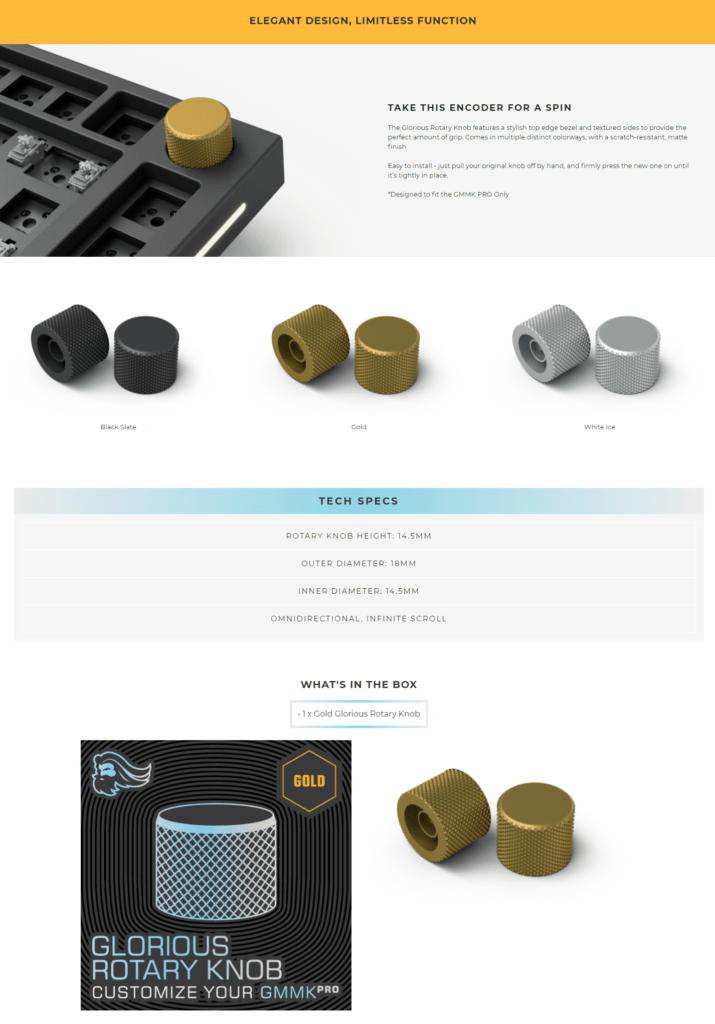 GLORIOUS GMMK PRO ROTARY KNOBS