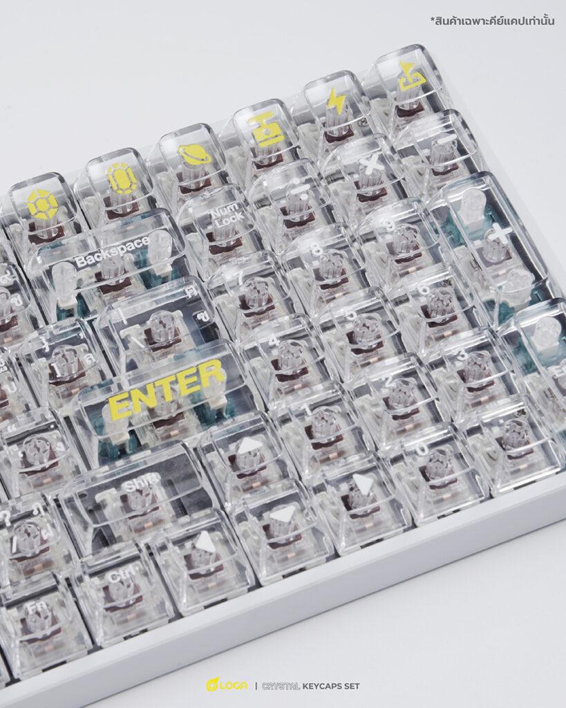 LOGA CRYSTAL SERIES : 132 KEYS CLEAR KEYCAP SET