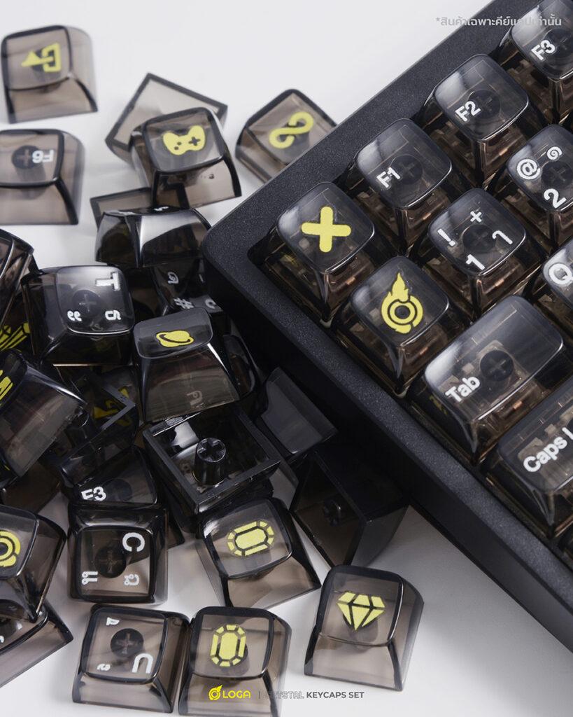 LOGA CRYSTAL SERIES : 132 KEYS CLEAR KEYCAP SET