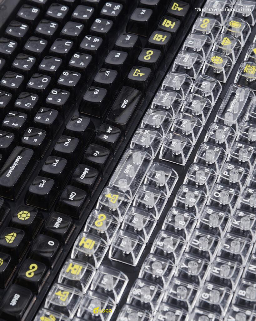 LOGA CRYSTAL SERIES : 132 KEYS CLEAR KEYCAP SET
