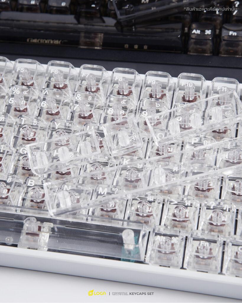 LOGA CRYSTAL SERIES : 132 KEYS CLEAR KEYCAP SET
