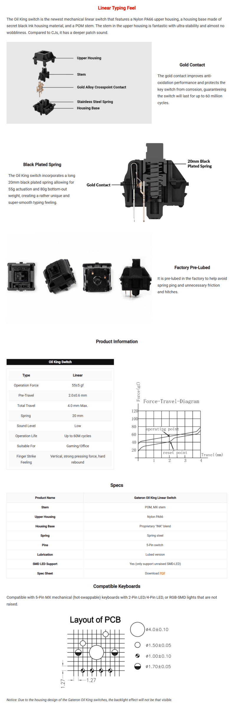 GATERON OIL KING SWITCH