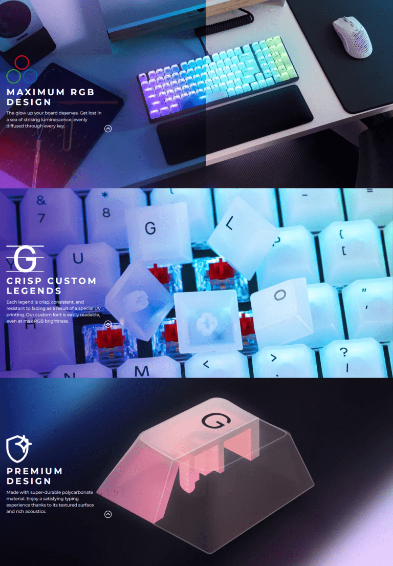 GLORIOUS POLYCHROMA RGB KEYCAPS
